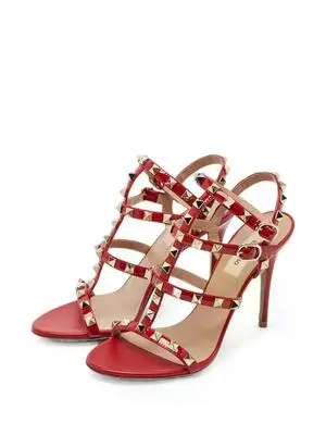 Valentino Garavani Rockstud Ankle-strap Sandals - Red