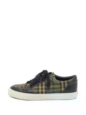 Burberry Nova Check Sneakers - Green