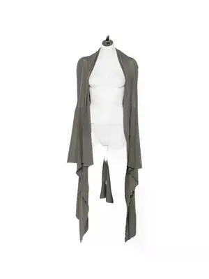 Rick Owens Ribbed Asymmetrical Cardigan - Grey