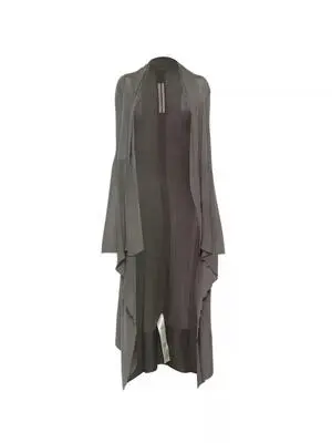 Rick Owens Ribbed Asymmetrical Cardigan - Grey