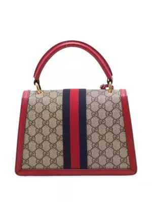 Gucci 2000-2015 Small Gg Supreme Web Queen Margaret Top Handle Bag Satchel