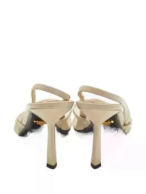 Prada Triangle-logo Mesh Slingback Pumps