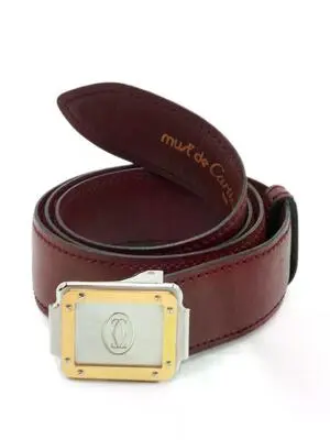 Cartier Santos De Buckle Belt - Red