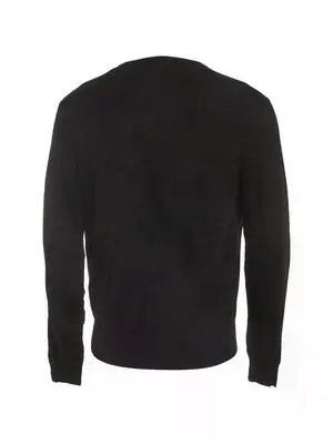 Polo Ralph Lauren V-neck Logo Embroidered Sweater - Black