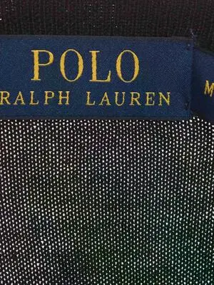 Polo Ralph Lauren V-neck Logo Embroidered Sweater - Black