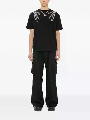 44 LABEL GROUP Time Skeleton-print Logo-print T-shirt