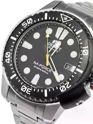 ORIENT M-force 45mm Automatic Diver Watch With Stainless Steel Link Bracelet