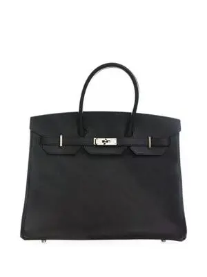 Hermès 2017 Epsom Birkin Retourne 35 Handbag - Black