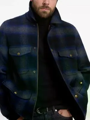 Woolrich Checked Shirt Jacket - Blue