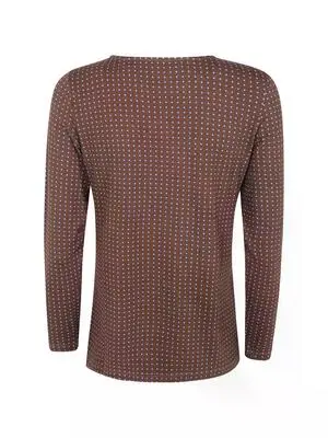 WHYCI Geometric-print Long-sleeve T-shirt