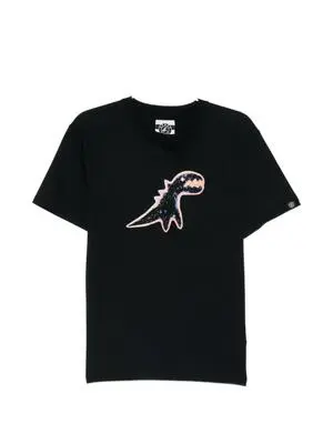AGNES B. Dinosaur-patch T-shirt - Black