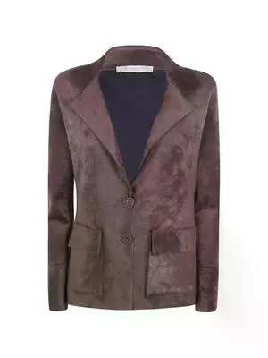 D.exterior Suede-effect Button-up Jacket - Brown