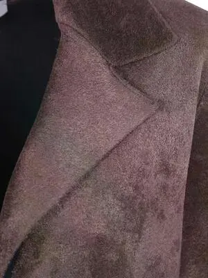 D.exterior Suede-effect Button-up Jacket