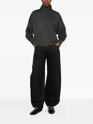 NIU Houndstooth Pattern High Neck Top