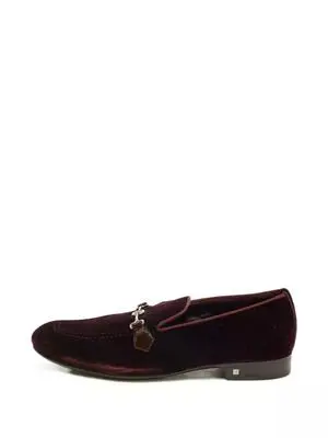 LOUIS VUITTON Vlogo Velvet Loafers - Red