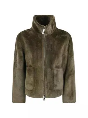 BETTA CORRADI Reversible Zip-up Jacket - Brown