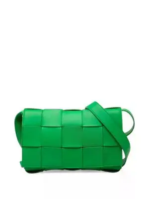Bottega Veneta 2012-2026 Nappa Intrecciato Cassette Crossbody Bag - Green