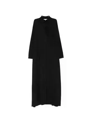 Malo Cut-out Knitted Kaftan - Black