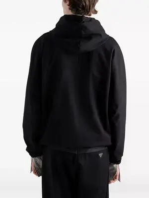 Prada Technical Fleece Hoodie Jacket