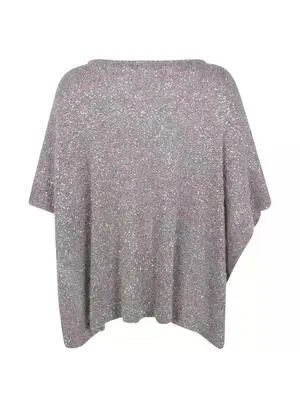 D.exterior Sequin-embellished Knitted Top - Grey