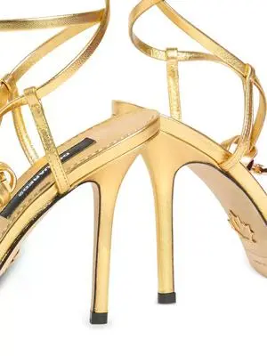 Dsquared2 Metallic Leather Strappy High Heel Sandals