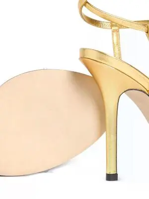 Dsquared2 Metallic Leather Strappy High Heel Sandals
