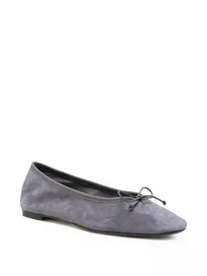 AeydĒ Tiby Bow-detail Suede Ballet Flats