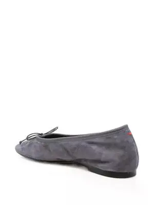 AeydĒ Tiby Bow-detail Suede Ballet Flats