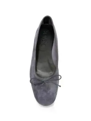 AeydĒ Tiby Bow-detail Suede Ballet Flats