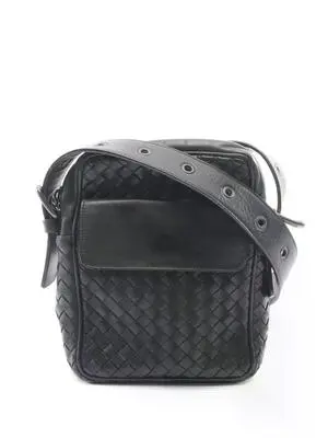 Bottega Veneta 2000s Intrecciato Cross Body Bag - Black