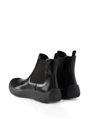 Prada Brushed Leather Chelsea Boots