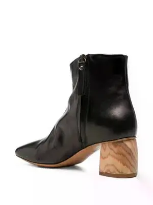 FORTE_FORTE Wood-effect Block-heel Ankle Boots