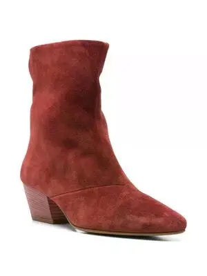 FORTE_FORTE Suede Pointed-toe Ankle Boots