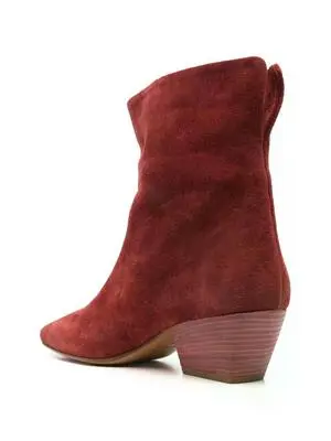 FORTE_FORTE Suede Pointed-toe Ankle Boots