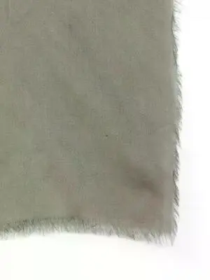 TWINSET Jacquard-logo Frayed Scarf - Grey