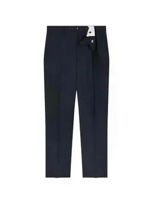 FURSAC Checked Tailored Trousers - Blue