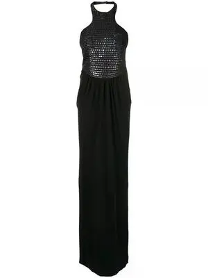 TOM FORD Embellished Halterneck Gown - Black
