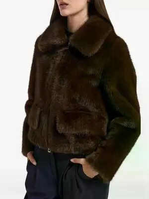 BULLY Faux-fur Single-breasted Coat