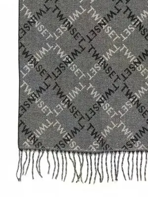 TWINSET Logo-print Fringed Scarf