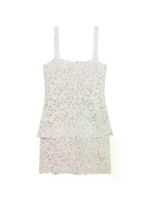 Simkhai Rylin Floral-motif Guipure-lace Mini Dress - White