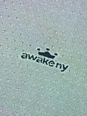 AWAKE NY Mesh Zip-up Polo Shirt