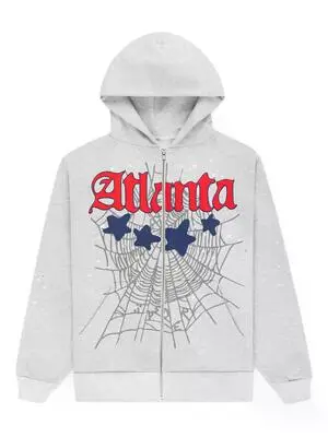 SP5DER Atlanta Spiderweb Hoodie - Grey