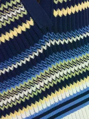Simkhai Kerrin Chevron-knit Midi Dress