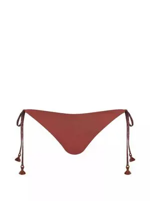 Johanna Ortiz Sagrado Paisley-print Bikini Bottoms - Brown