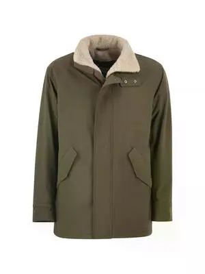 Herno Shearling-effect Soft-shell Jacket - Green