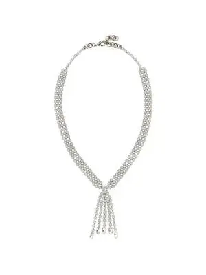 Alessandra Rich Crystal-embellished Necklace - Silver
