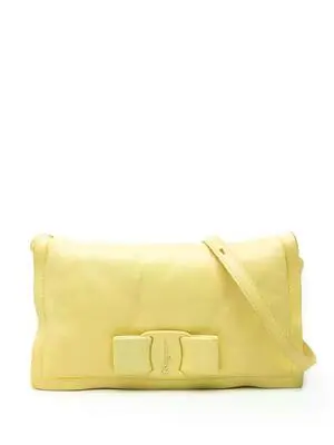 FERRAGAMO 2020 Padded Leather Viva Bow Crossbody Bag