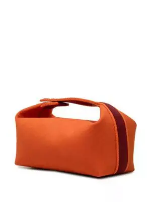 Hermès Canvas Toile Bride A Brac Vanity Bag - Orange