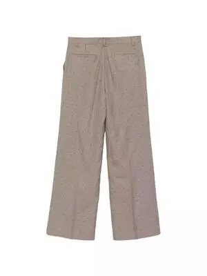 P.a.r.o.s.h Houndstooth Crystal Embellished Wide Leg Trousers