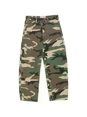 NILI LOTAN Camouflage-print Wide-leg Trousers - Green